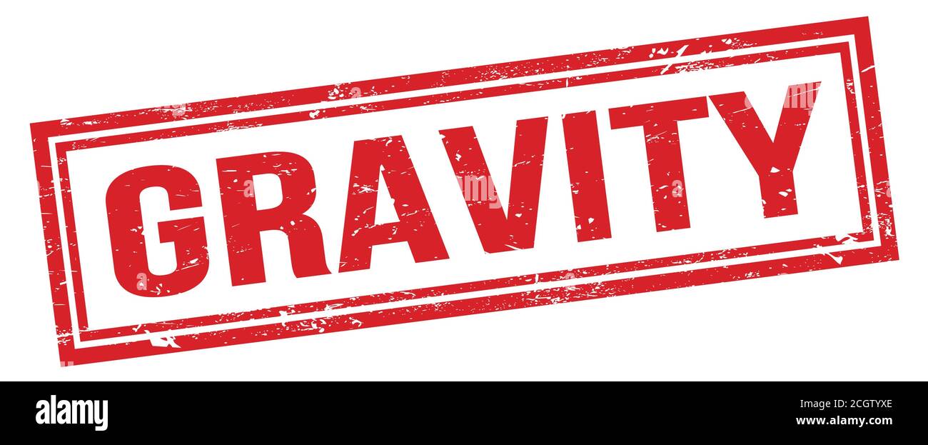 GRAVITY red grungy rectangle stamp sign Stock Photo - Alamy