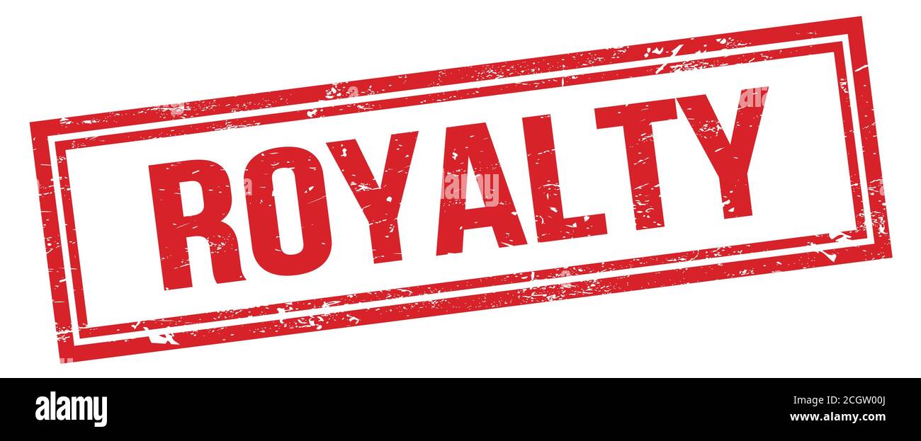 ROYALTY red grungy rectangle stamp sign Stock Photo - Alamy