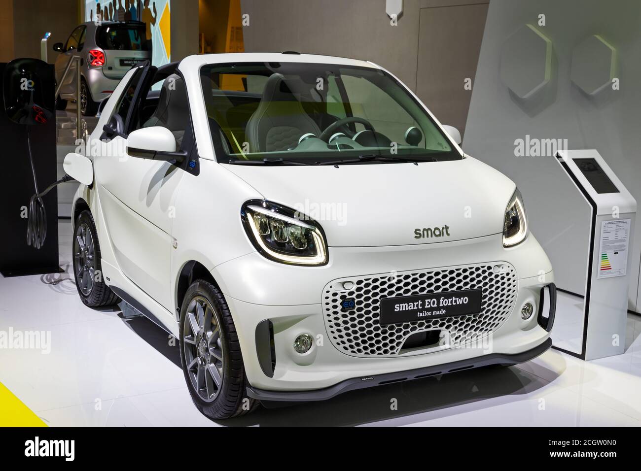 FRANKFURT, GERMANY - SEP 11, 2019: New Smart EQ fortwo car model ...