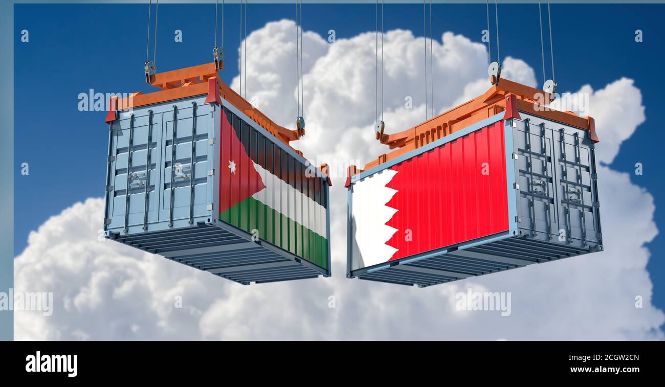 Bahrain jordan flag hi-res stock photography and images - Alamy