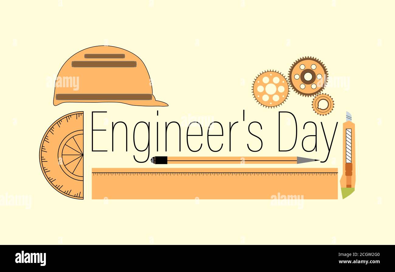 Vector Illustration of Engineer's day India. 16th September. Background ...