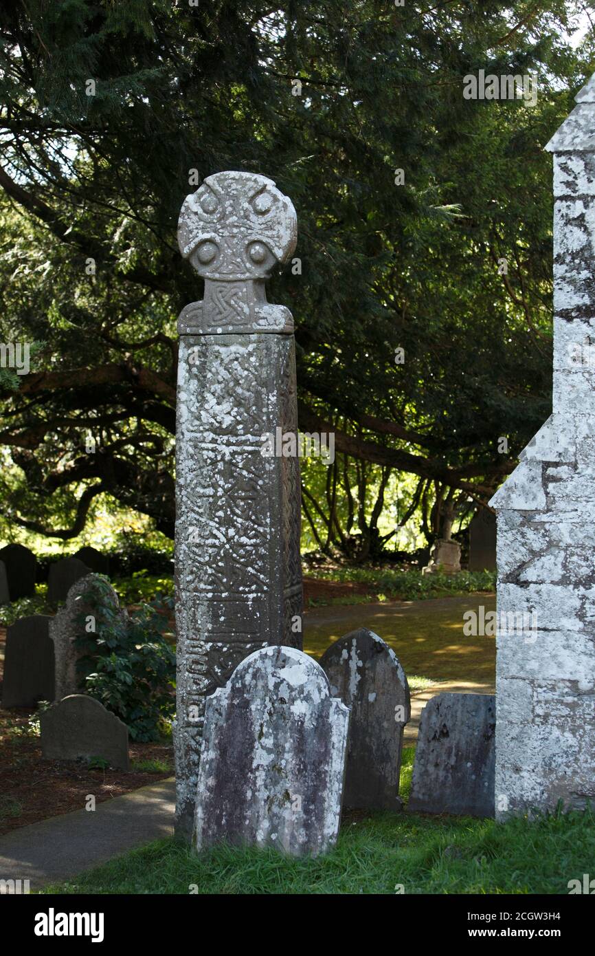 The 13 foot tall, 10thC or 11thC Celtic Cross in the churchyard of St ...