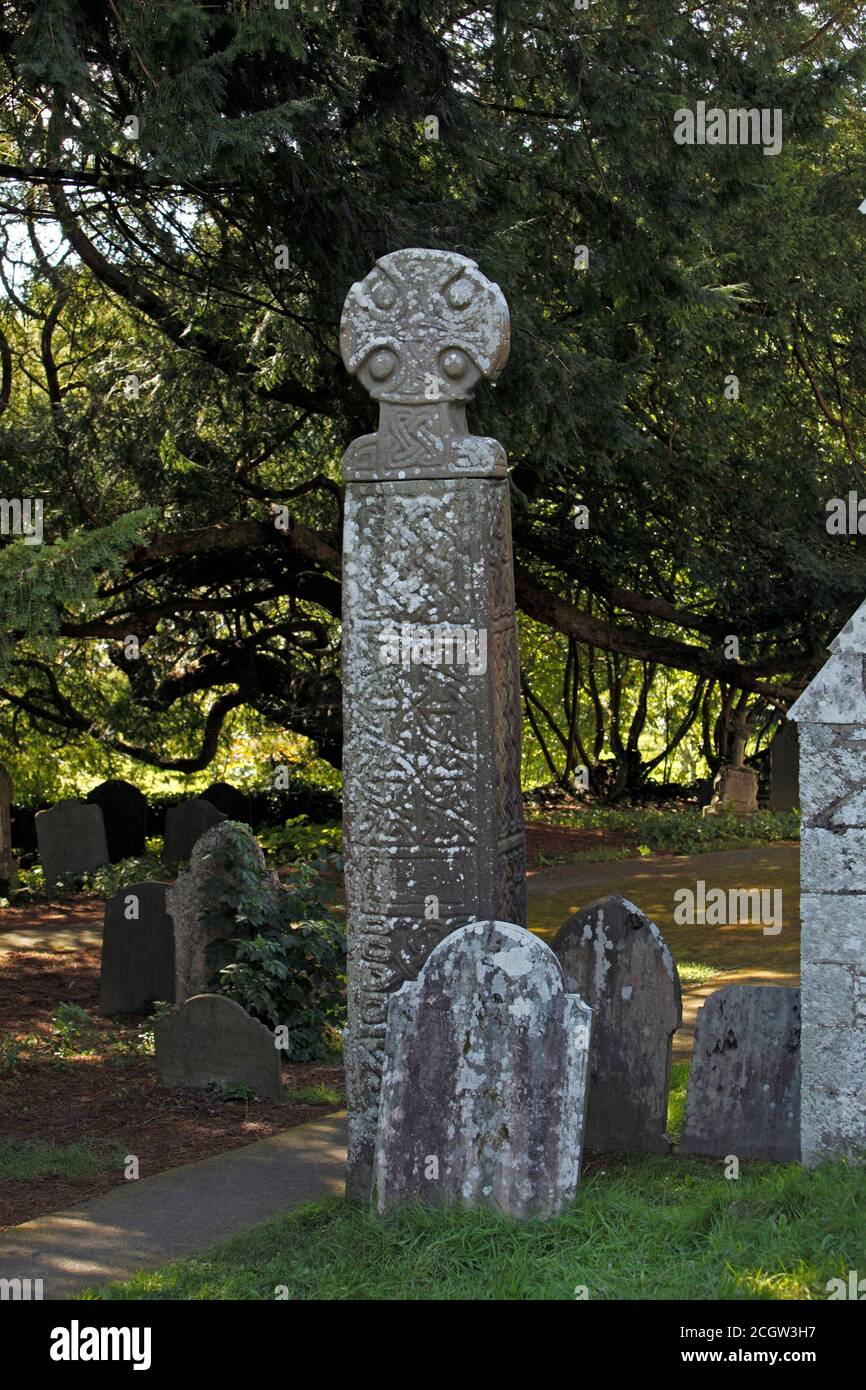 Celtic cross nevern church pembrokeshire hi-res stock photography and ...