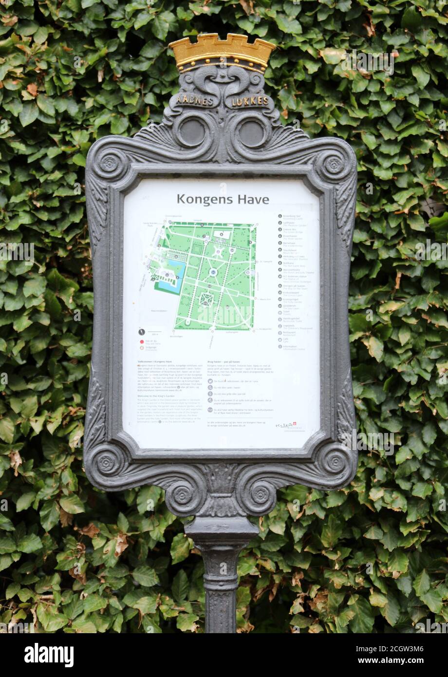 Kongens Have Map Stock Photo - Alamy