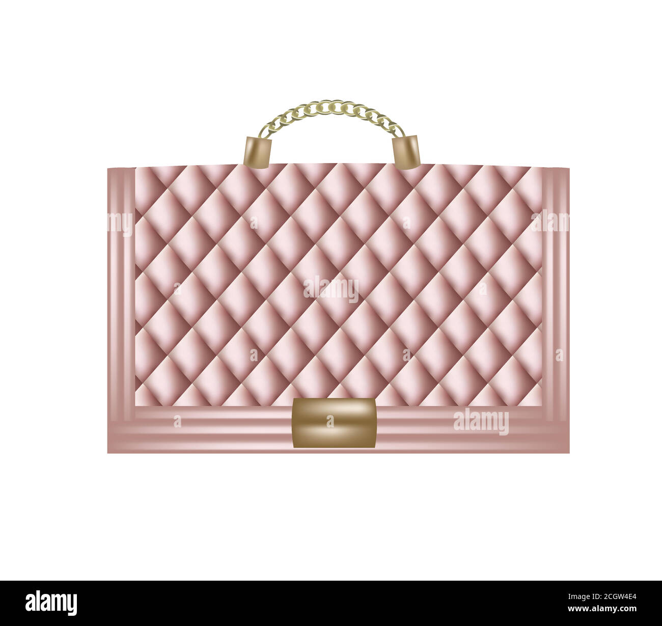Quilted pink bag. vector illustration Stock Vector Image & Art - Alamy