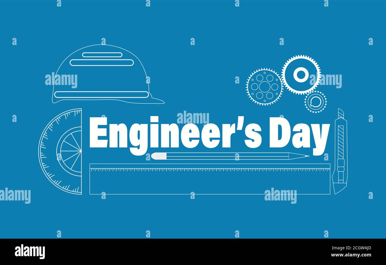 Vector Illustration of Engineer's day India. 16th September. Background ...