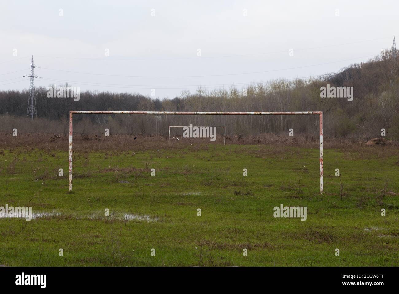 Football soccer goal posts isolated hi-res stock photography and images ...