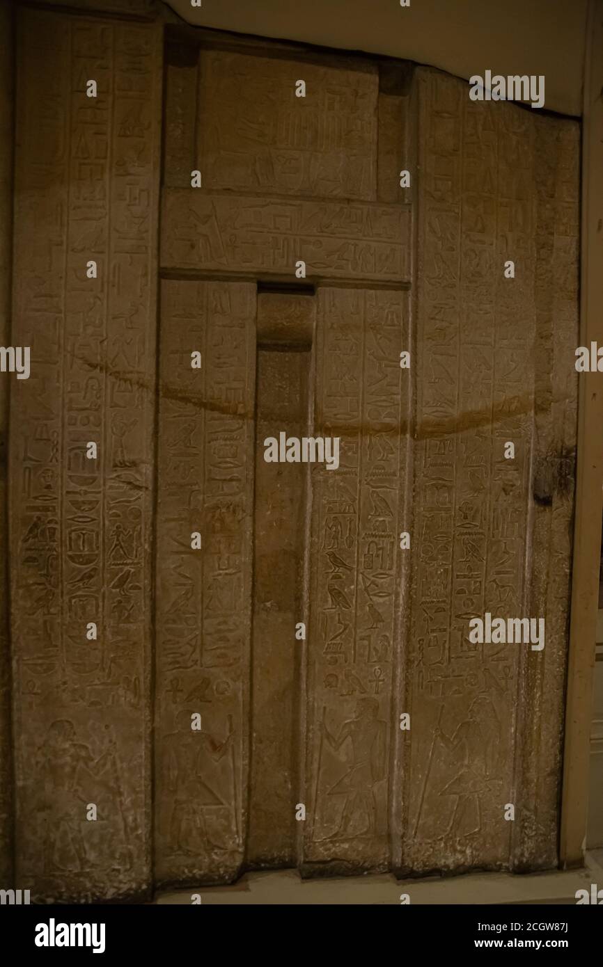 Architecture scripts and sculpture from Egyptian Museum, Interior. El ...