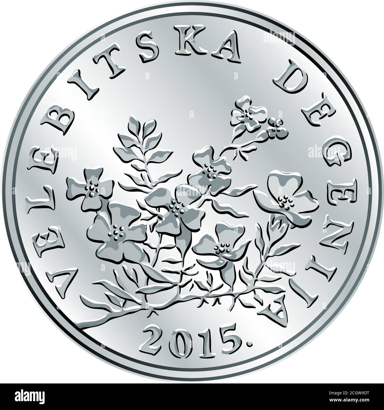 Croatian 50 lipa coin, Degenia on reverse, official coin in Croatia ...
