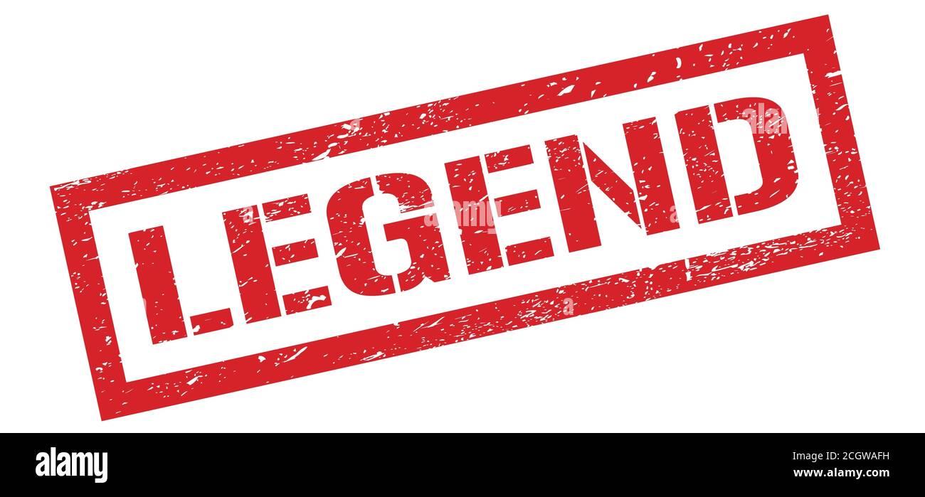 LEGEND red grungy rectangle stamp sign Stock Photo - Alamy