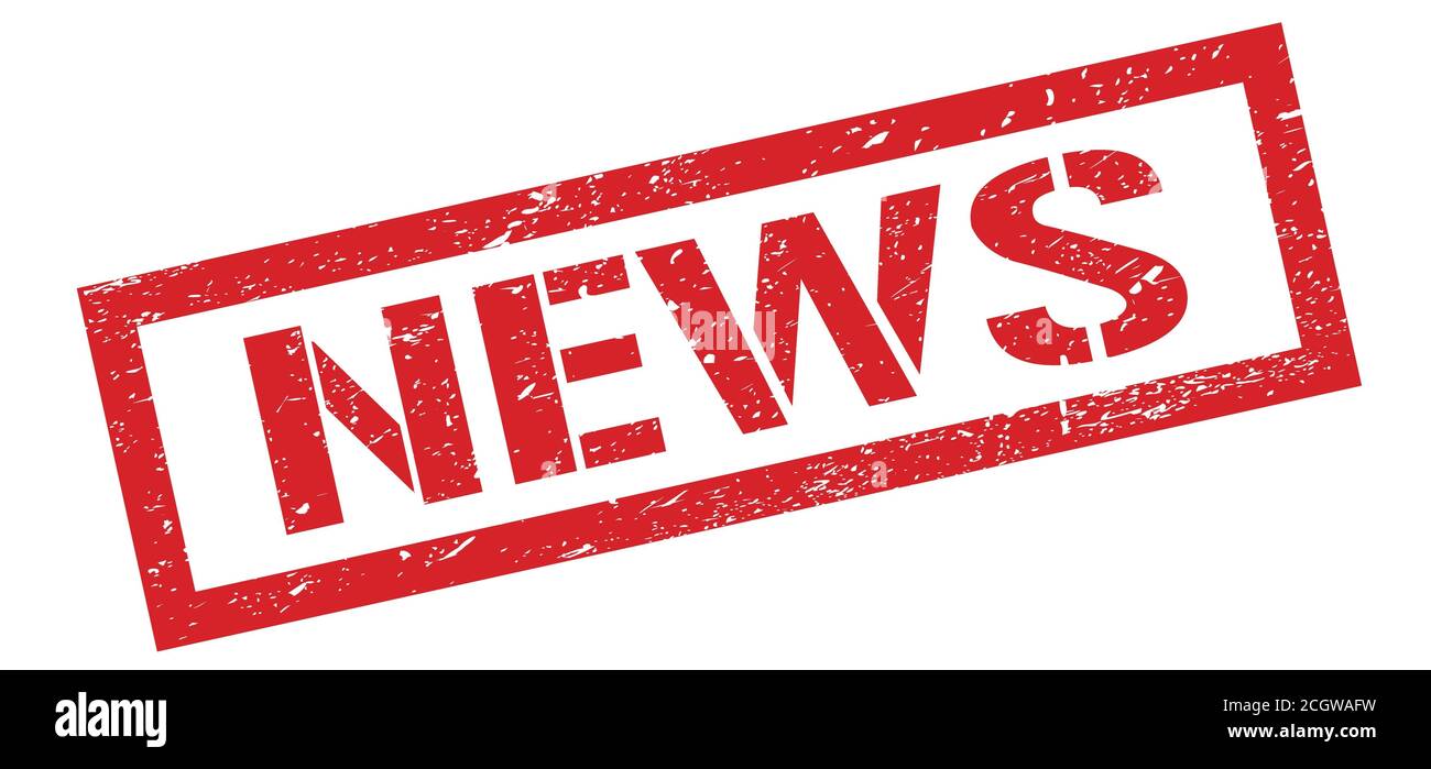 NEWS red grungy rectangle stamp sign Stock Photo - Alamy