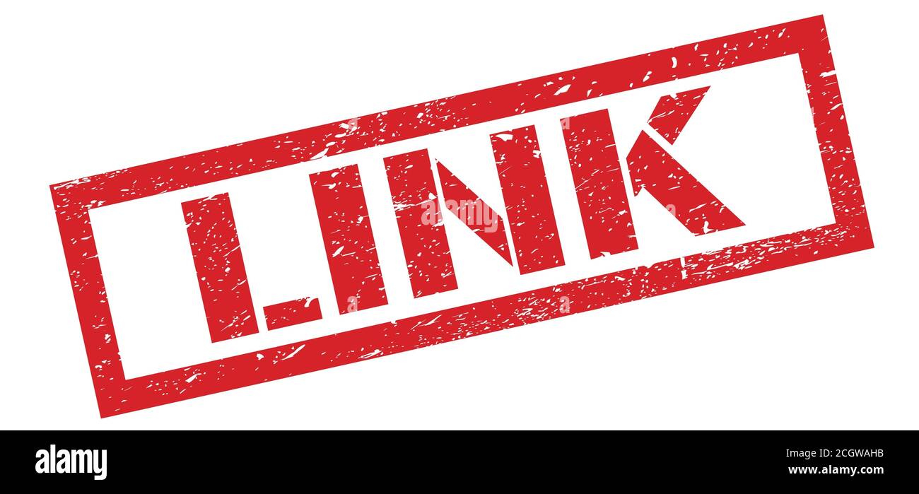 LINK red grungy rectangle stamp sign Stock Photo - Alamy