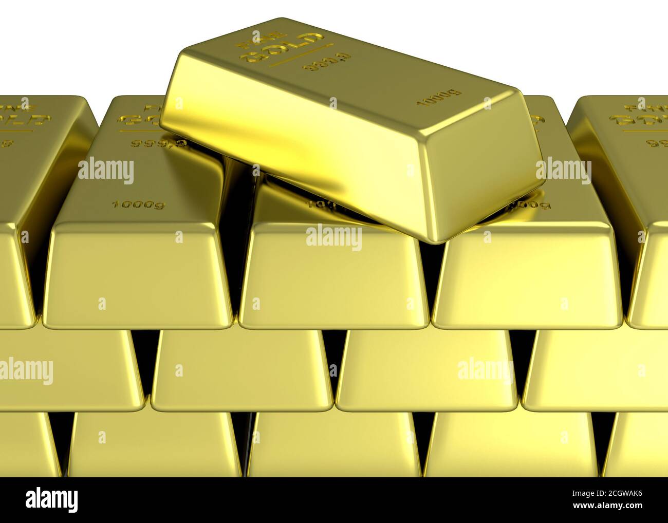 Gold Ingot - 3D Stock Photo - Alamy