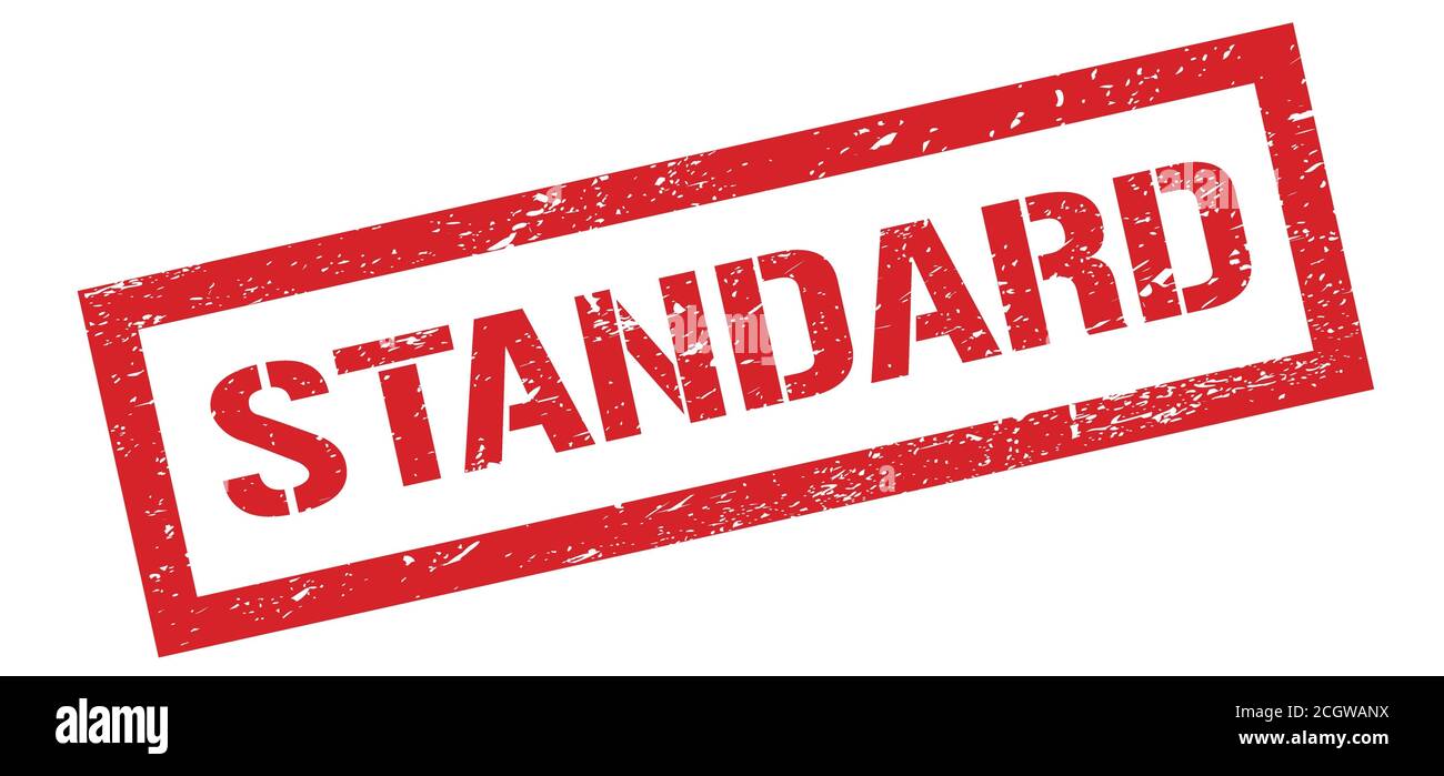 STANDARD red grungy rectangle stamp sign Stock Photo - Alamy