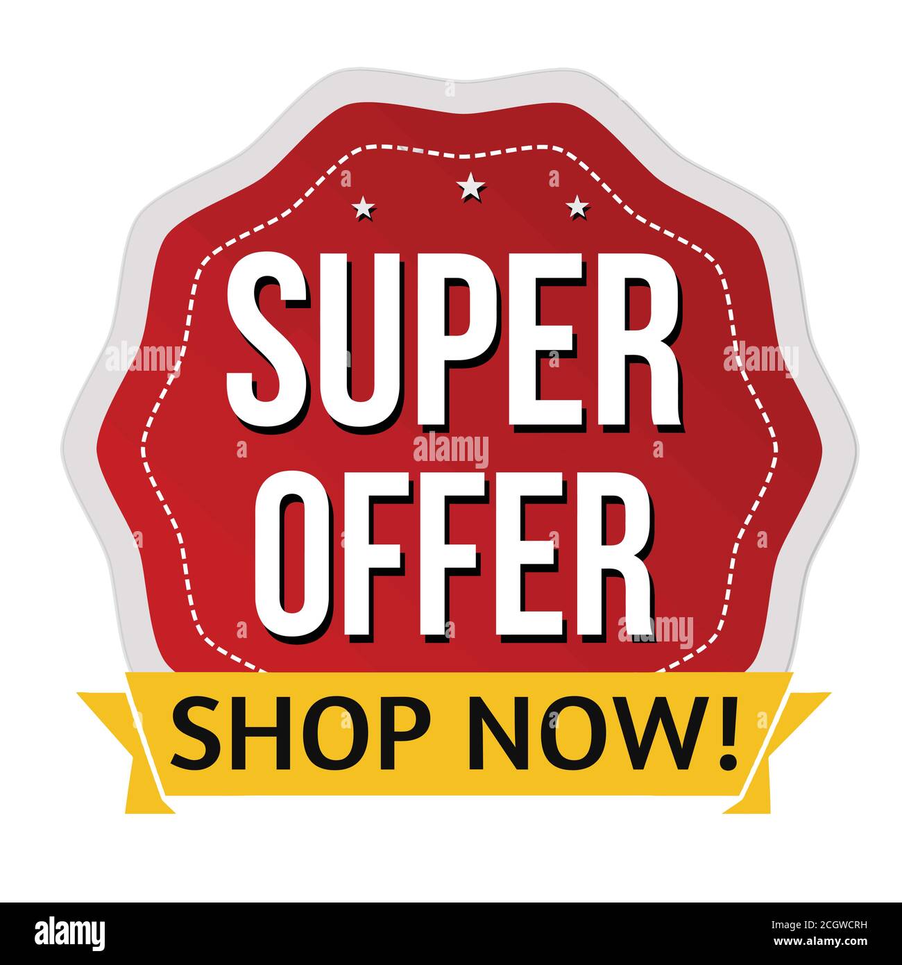 Super offer label or sticker on white background, vector illustration ...