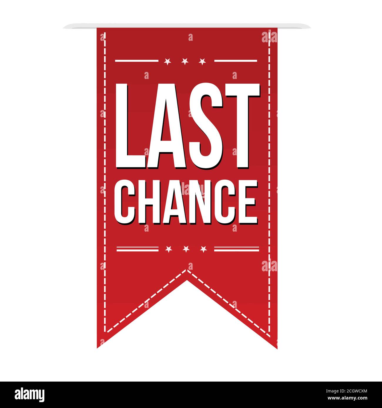 Last chance banner design on white background, vector illustration ...
