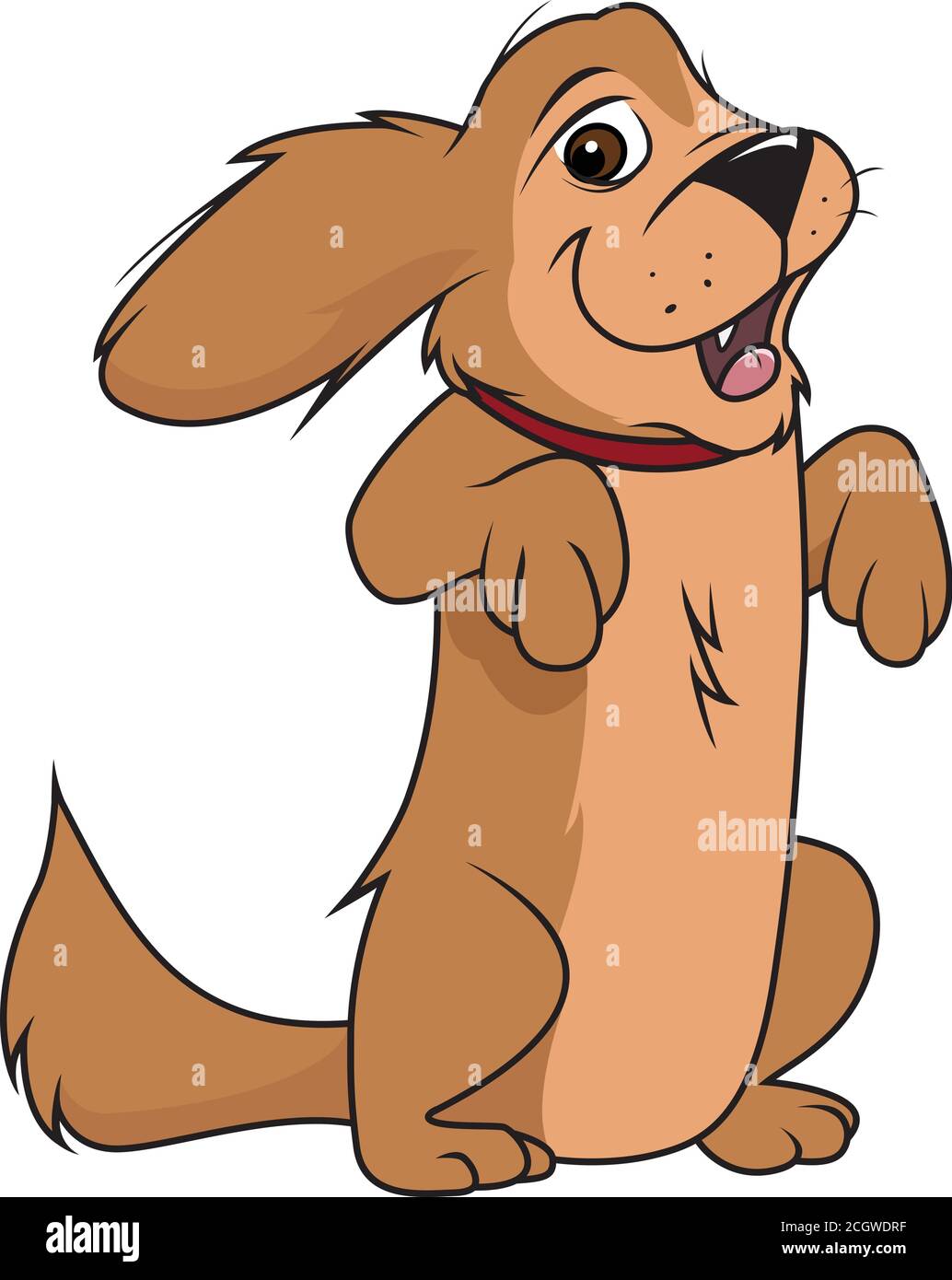 Playful fluffy dog Stock Vector Images - Alamy