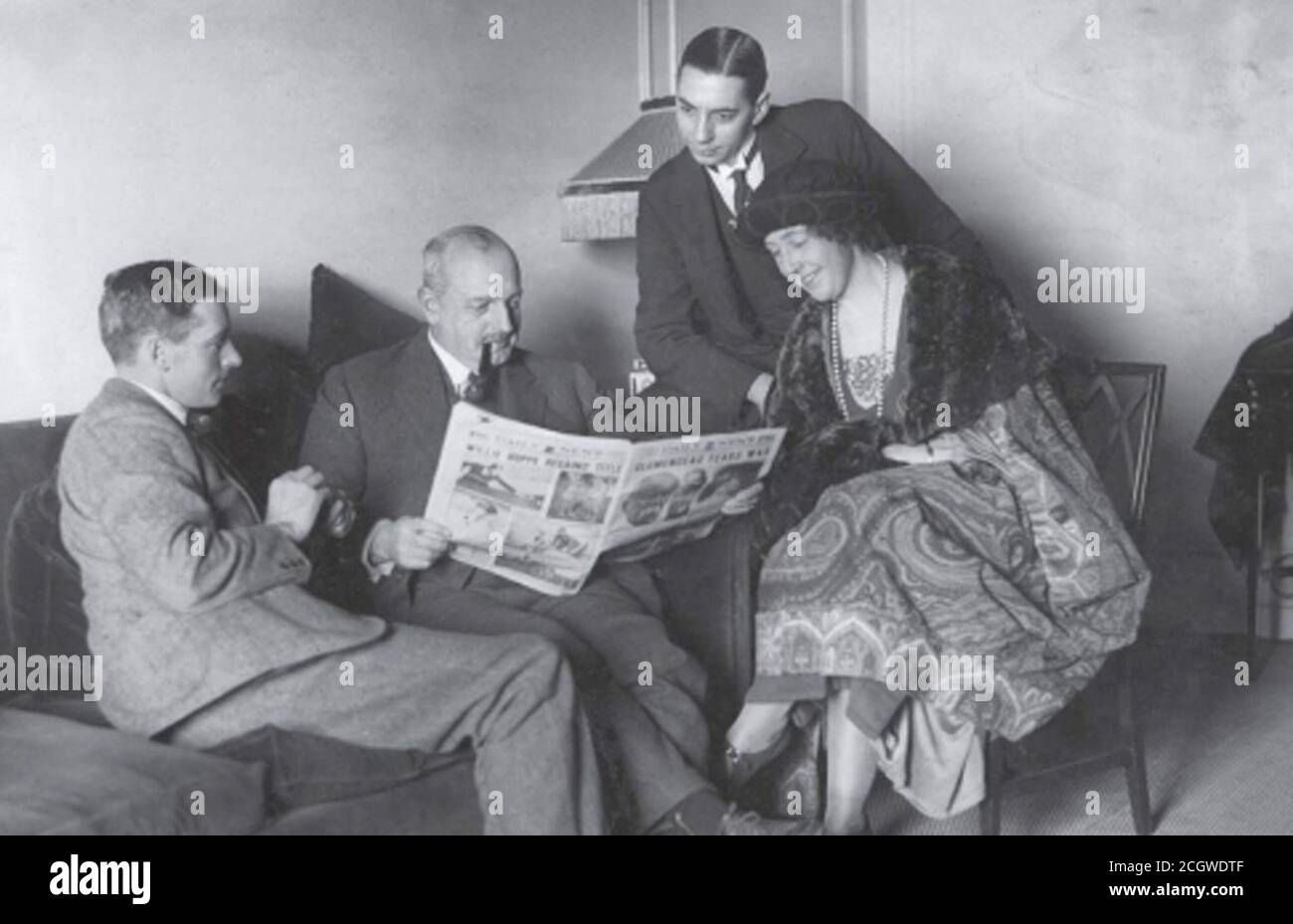 Archie Christie, Major Belcher, Mr Bates (secretary) and Agatha ...