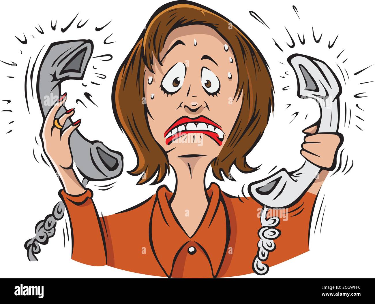 Secretary cartoon hi-res stock photography and images - Alamy