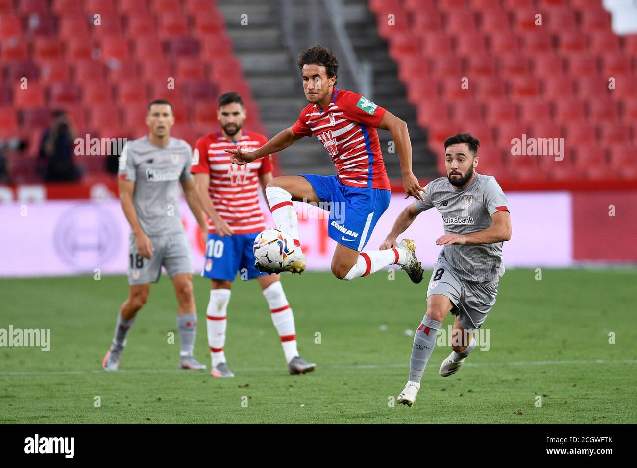 Granada Cf player Luis Milla seen in action during La Liga Santander ...