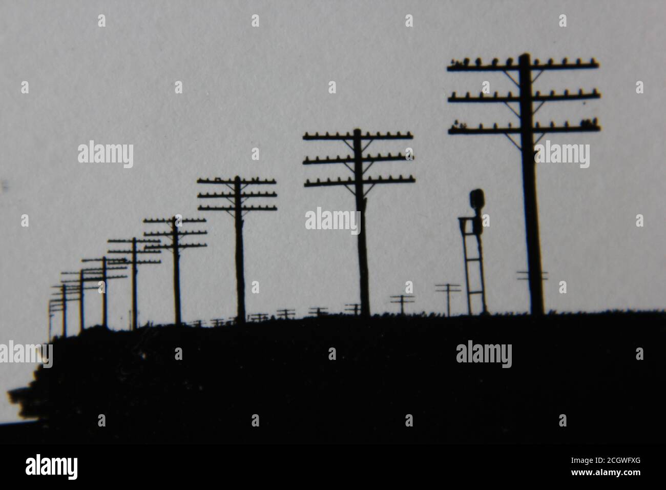 Fine 70s vintage black and white photography of public power utility ...