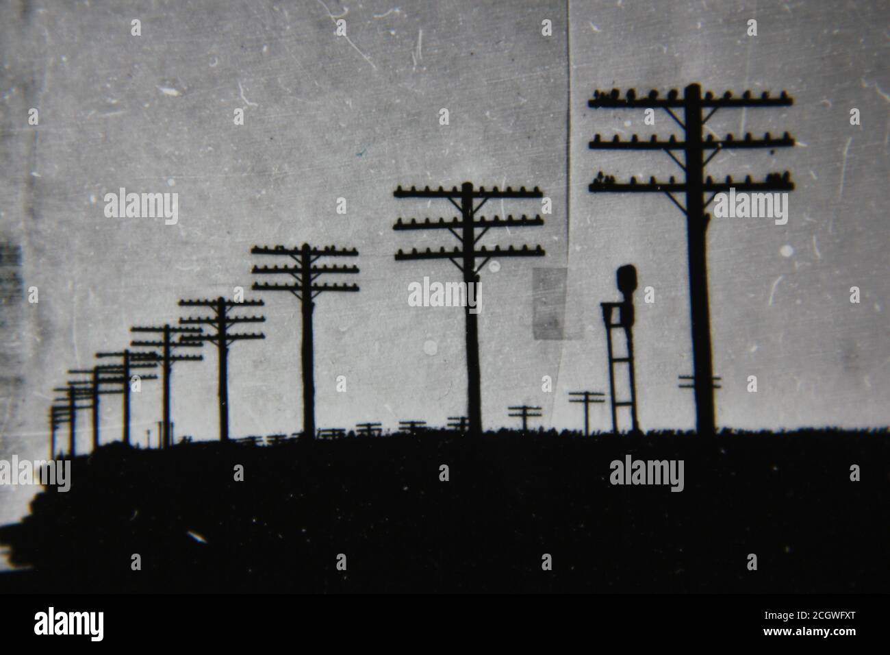 Fine 70s vintage black and white photography of public power utility ...