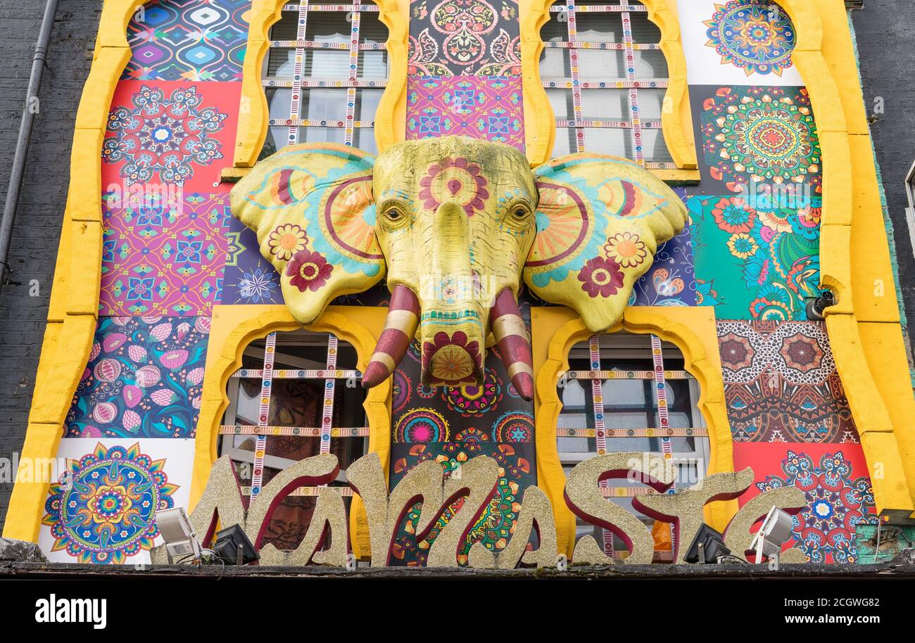 Namaste fair trade shop with colourful display outside. Camden, London ...