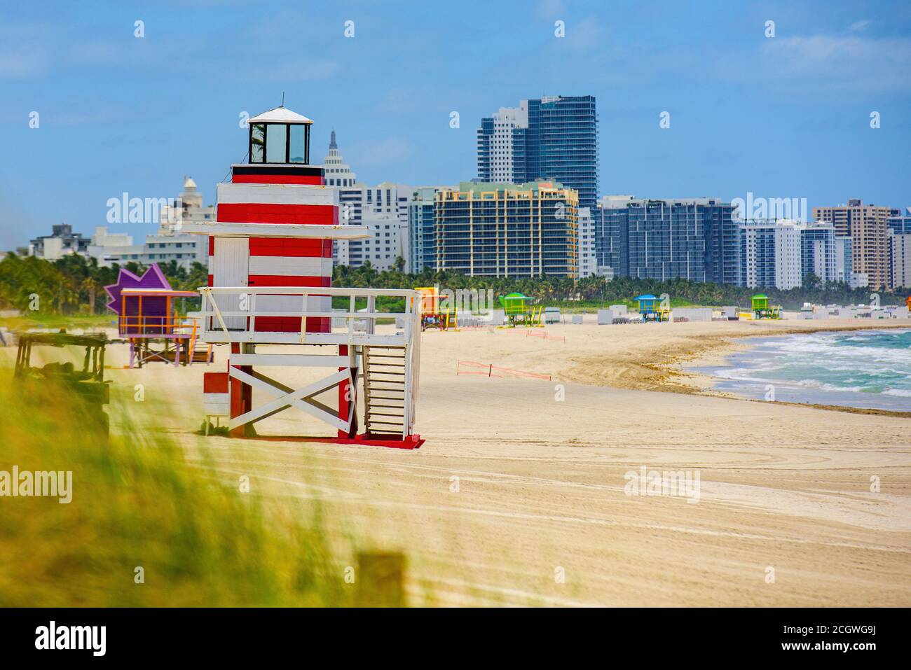 Lifeguard Tower Miami Beach, Florida. Lifeguard Post on Miami Beach ...