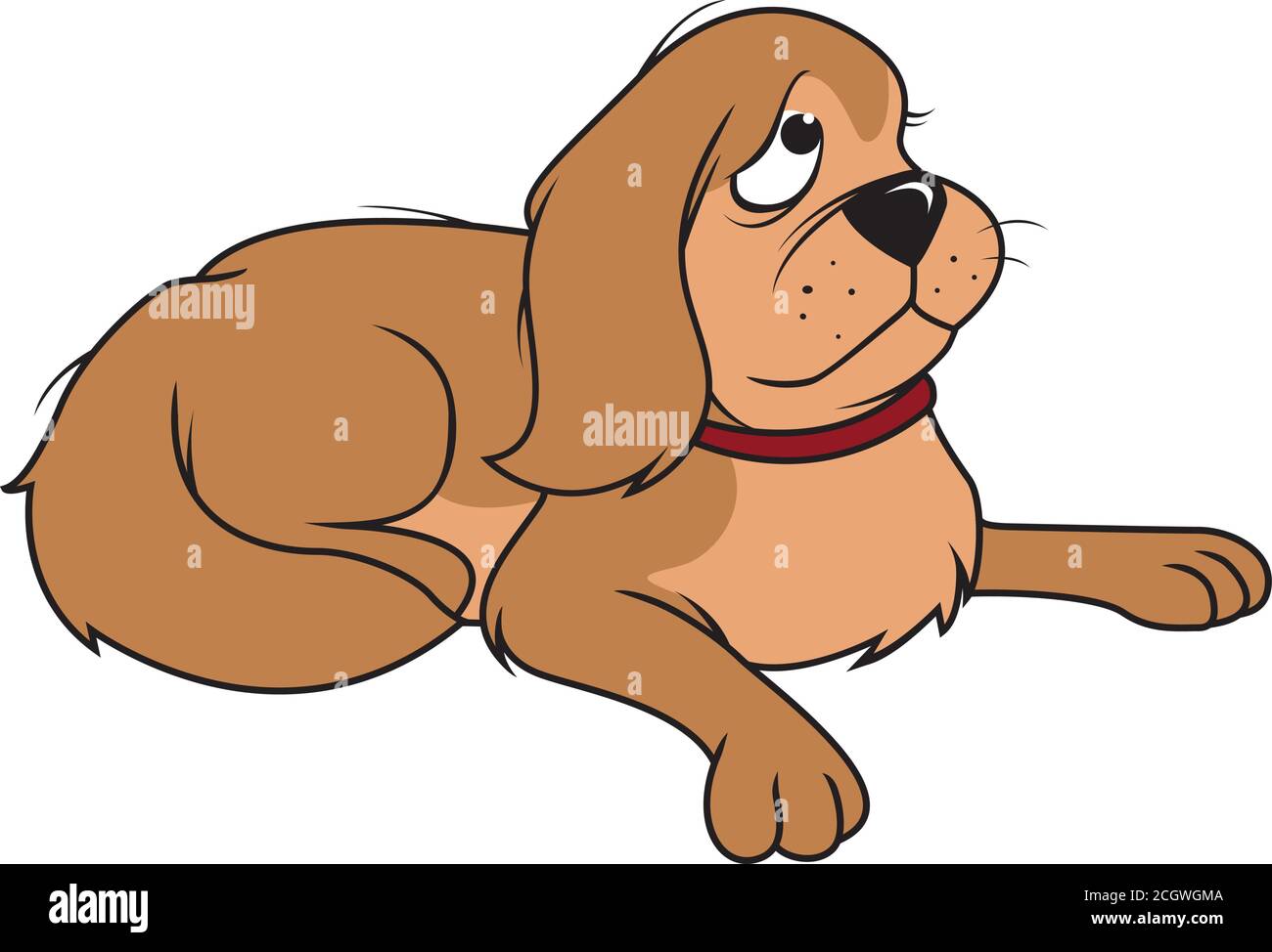 Begging with a dog Stock Vector Images - Alamy
