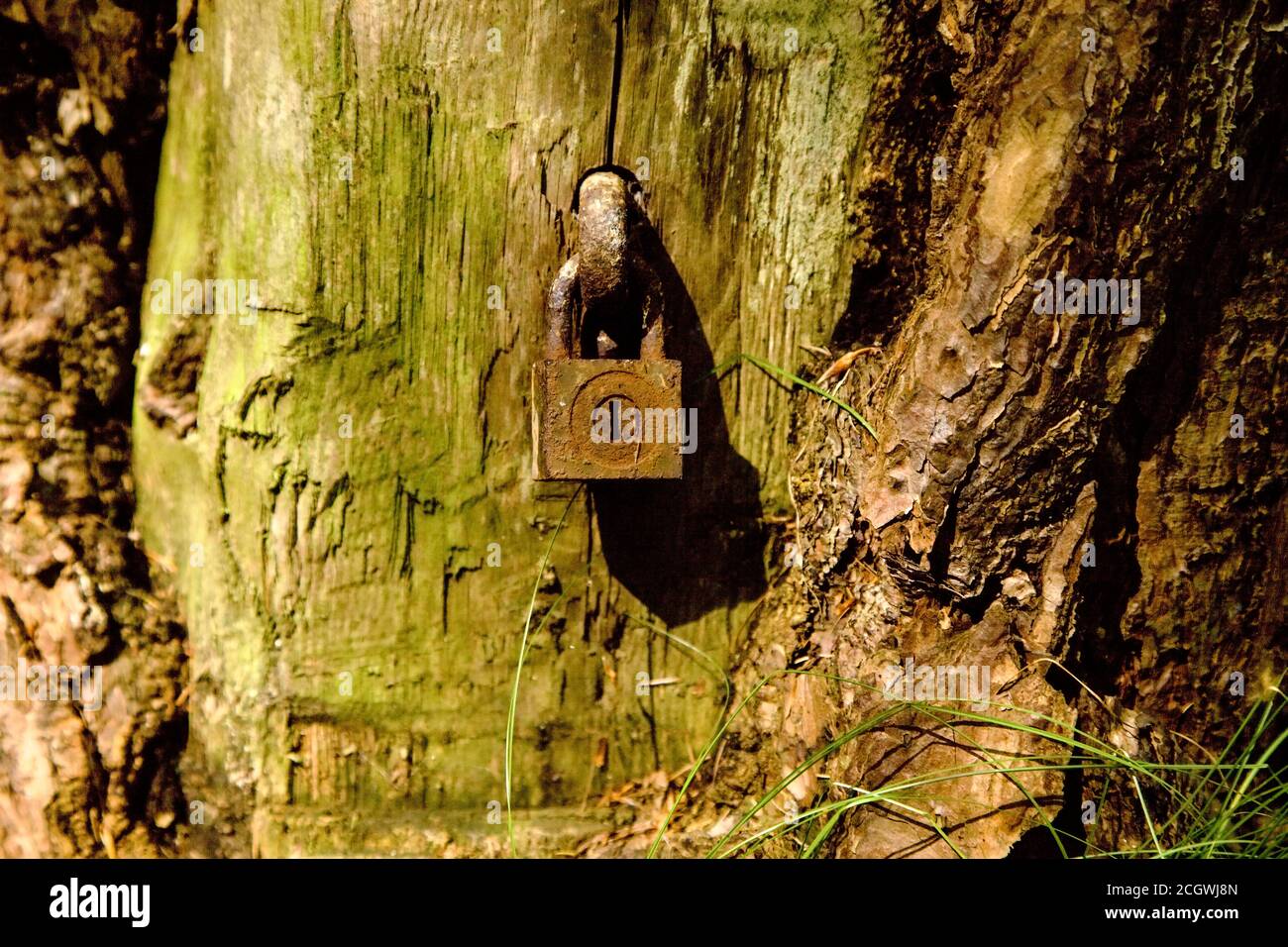 Old corroded key stuck in lock hi-res stock photography and images - Alamy