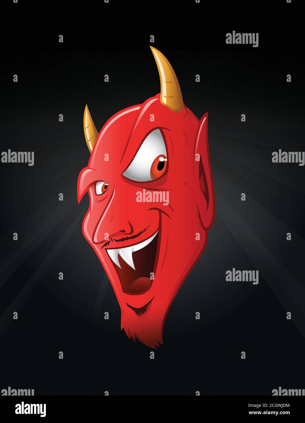 cartoon vector illustration of Satan smiling Stock Vector Image & Art ...
