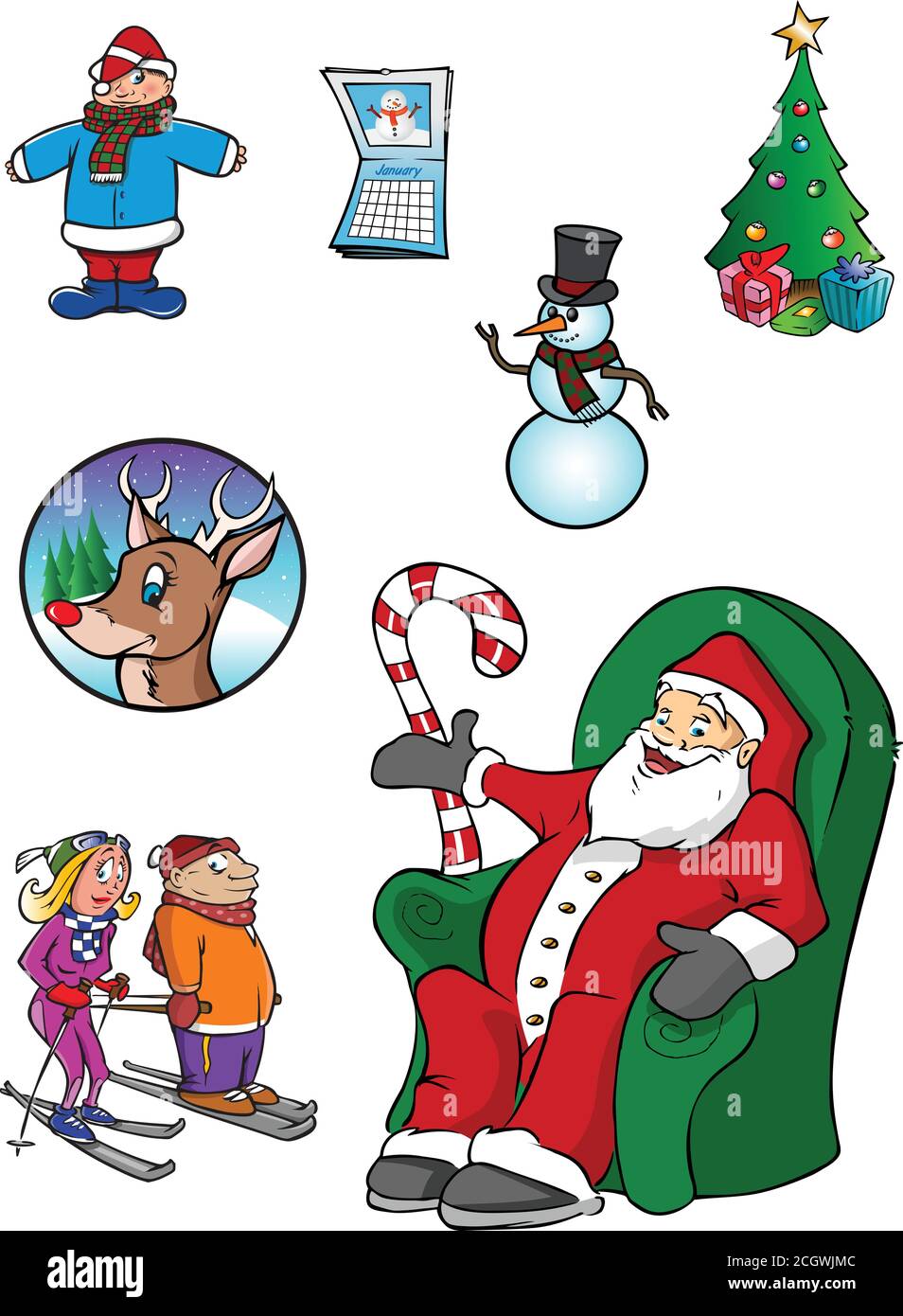 cartoon vector illustration of winter themes Stock Vector Image & Art ...