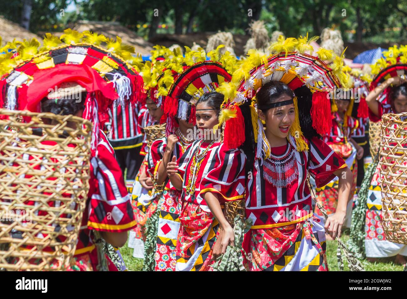 A dancer in tribal wear during the Kaamulan Festival celebrations in ...