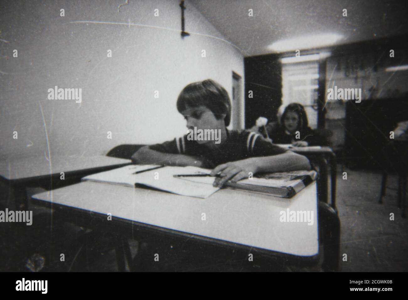 1970s children pencil hi-res stock photography and images - Alamy