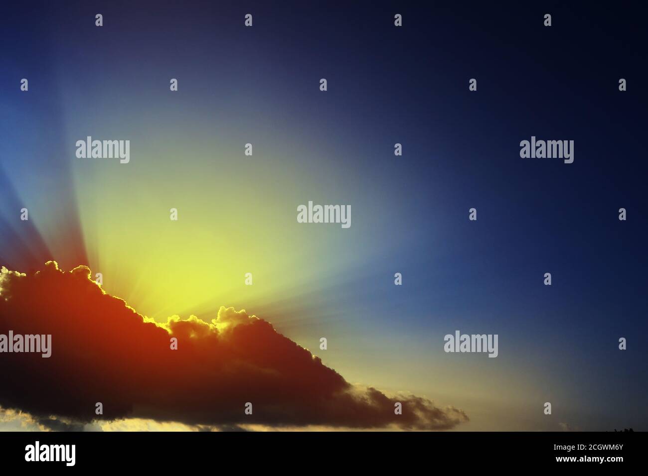 The sun breaking through white clouds Stock Photo - Alamy