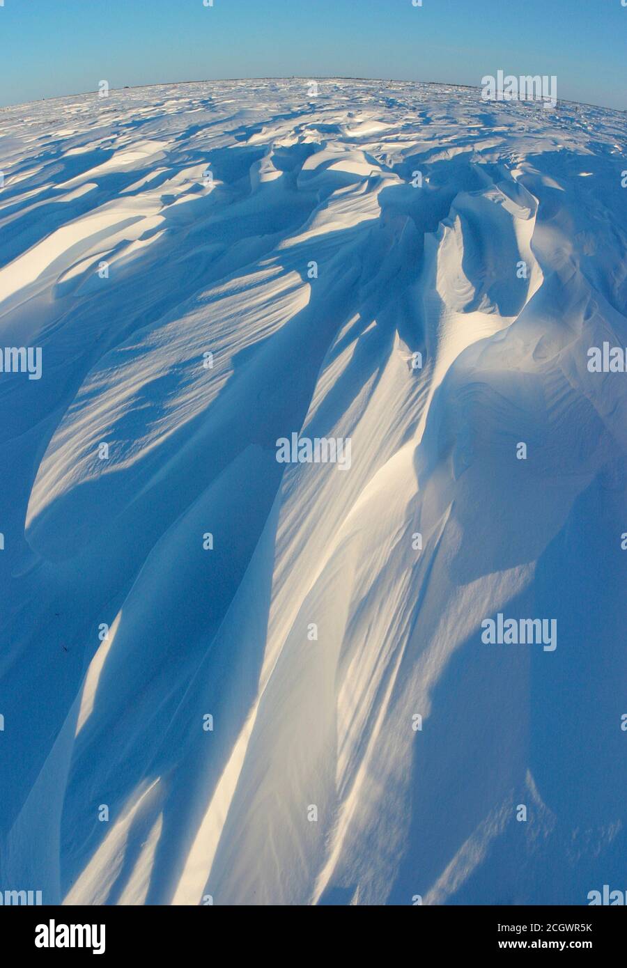 Wind blasted snow becomes natural artwork in far north in Wapusk ...