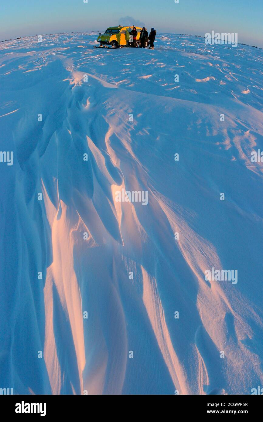 Wind blasted snow becomes natural artwork in far north in Wapusk ...