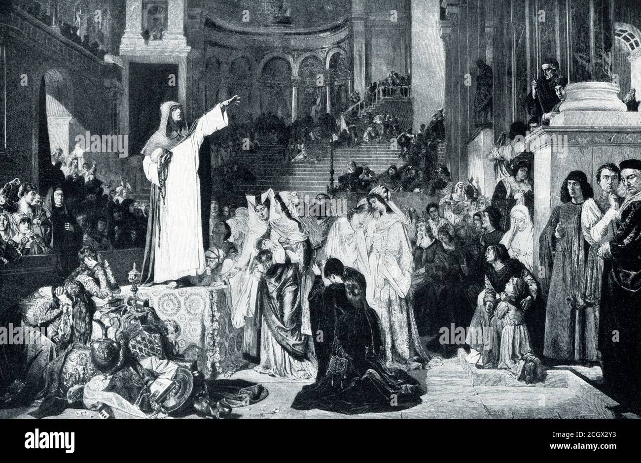 Savonarola preaching hi-res stock photography and images - Alamy