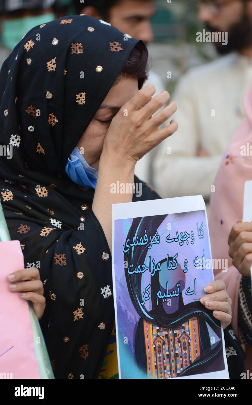 Quetta, Pakistan. 12th Sep, 2020. Member of women democratic front ...