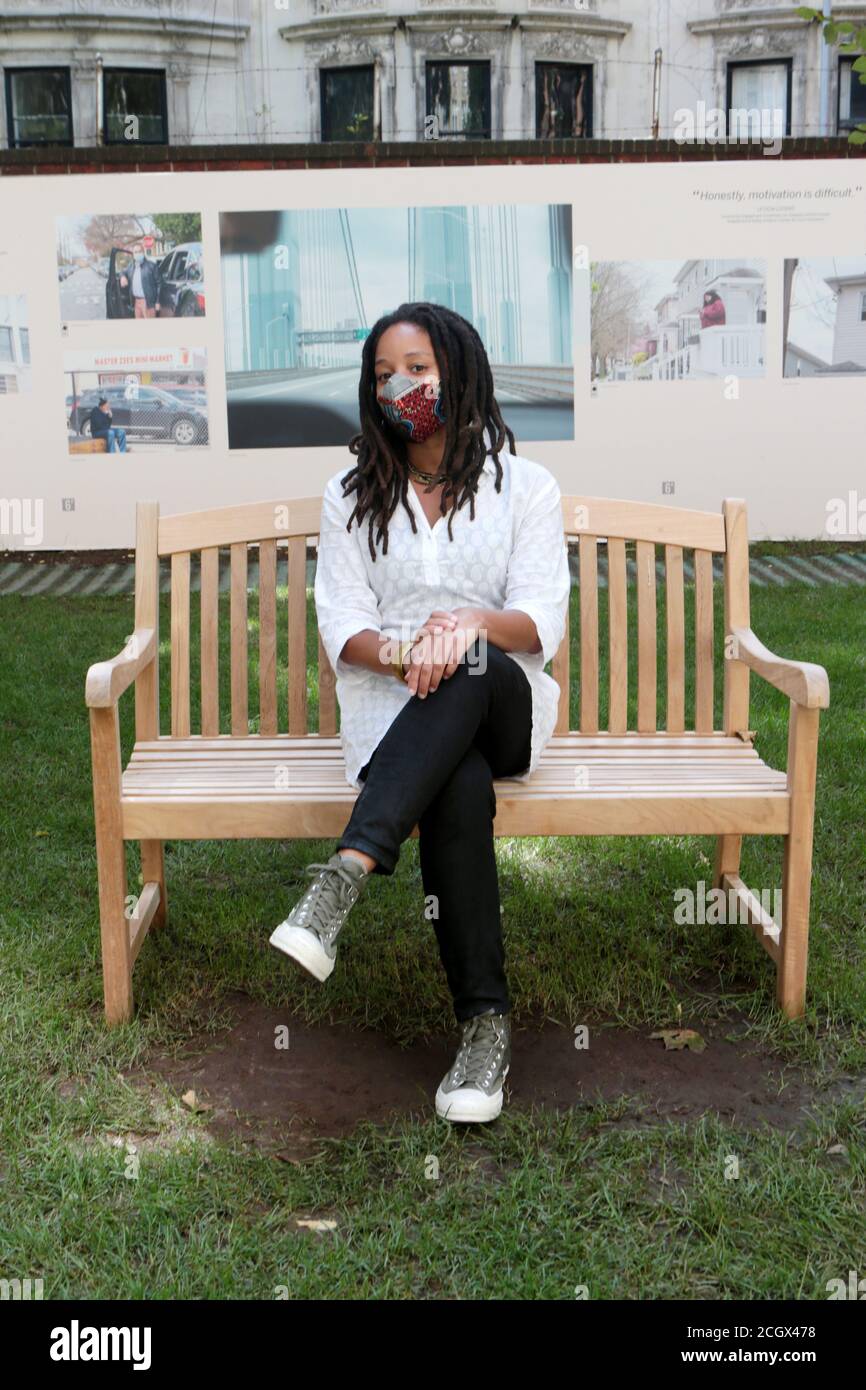 New York, NY, USA. 12th Sep, 2020. Photographer Kay Hickman poses for ...