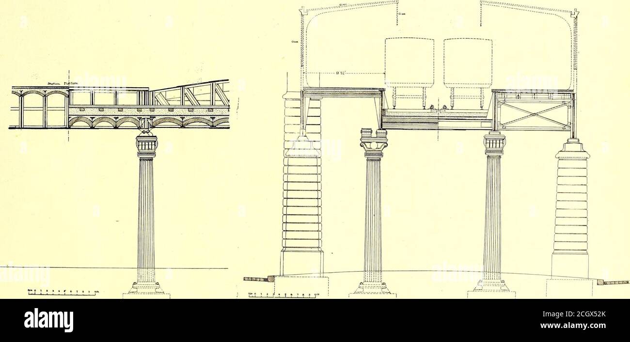 . The Street railway journal . LONGITUDINAL SECTION AND ELE-VATION OF ...