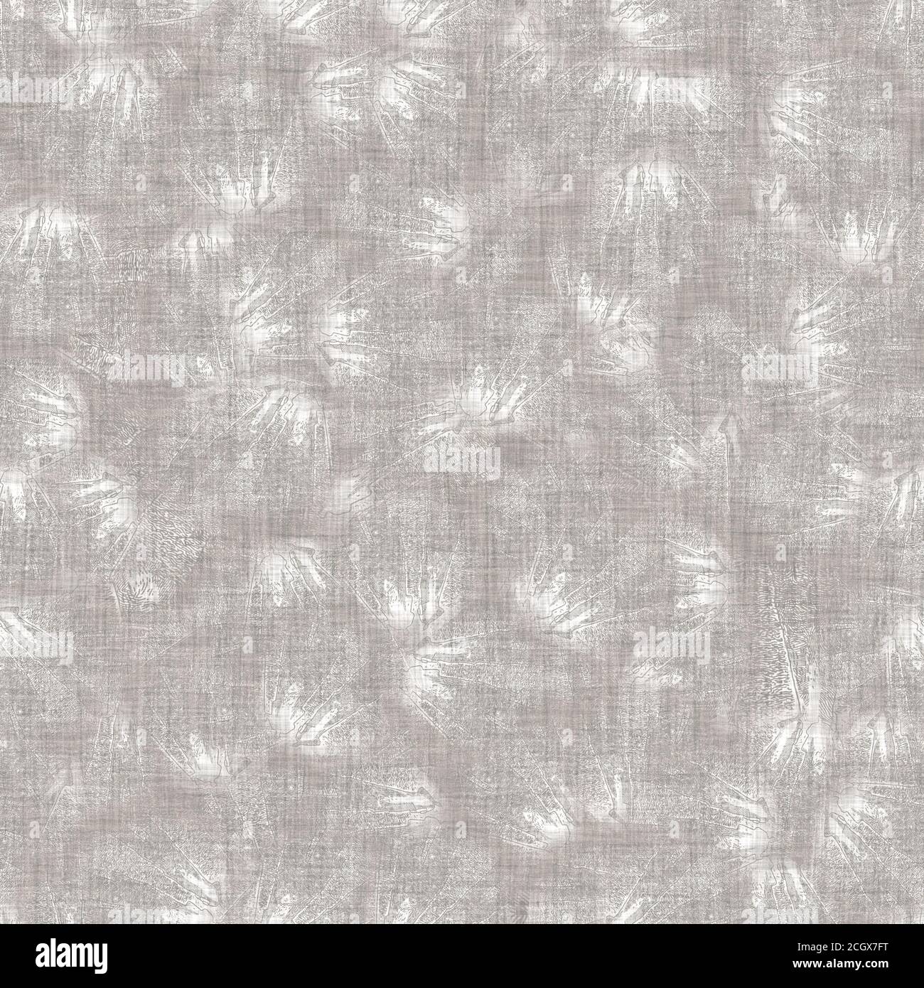 Seamless mottled gray french woven linen texture background. Old ecru ...