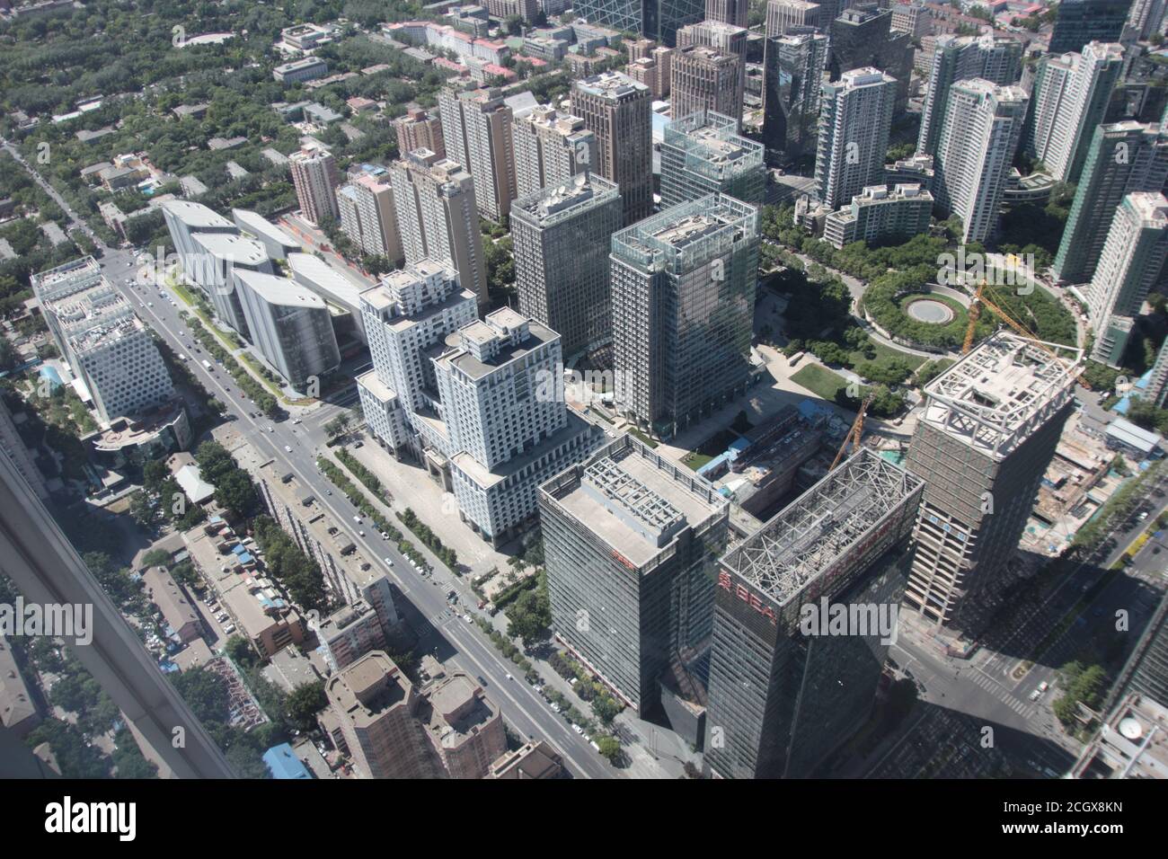 Cityscape view to modern buildings and skyscrapers in Beijing, China ...