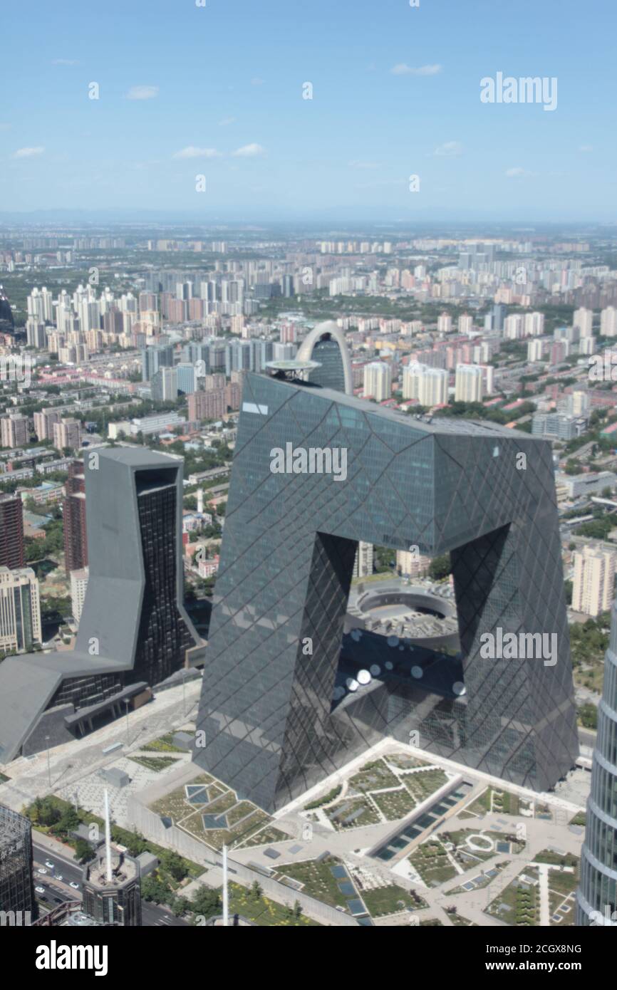 Cityscape view to modern buildings and skyscrapers in Beijing, China ...