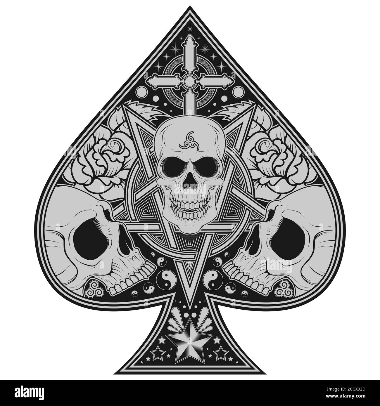 Ace Of Spades Skull Design