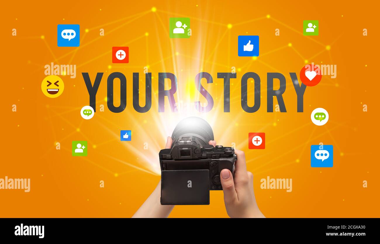 Using camera to capture social media content with YOUR STORY ...