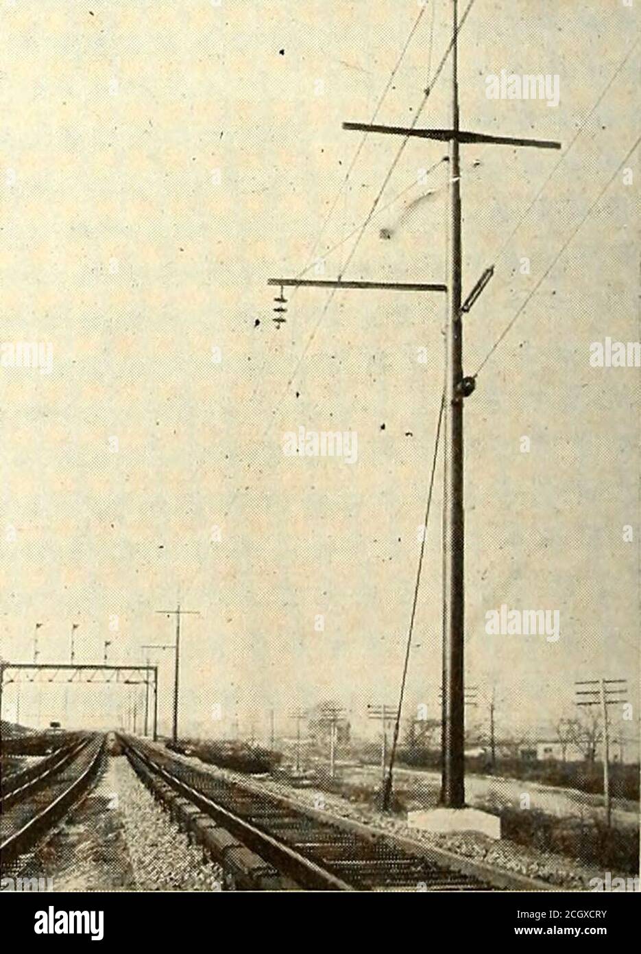 . Electric railway journal . At Left, View of Latticed Post Used on ...