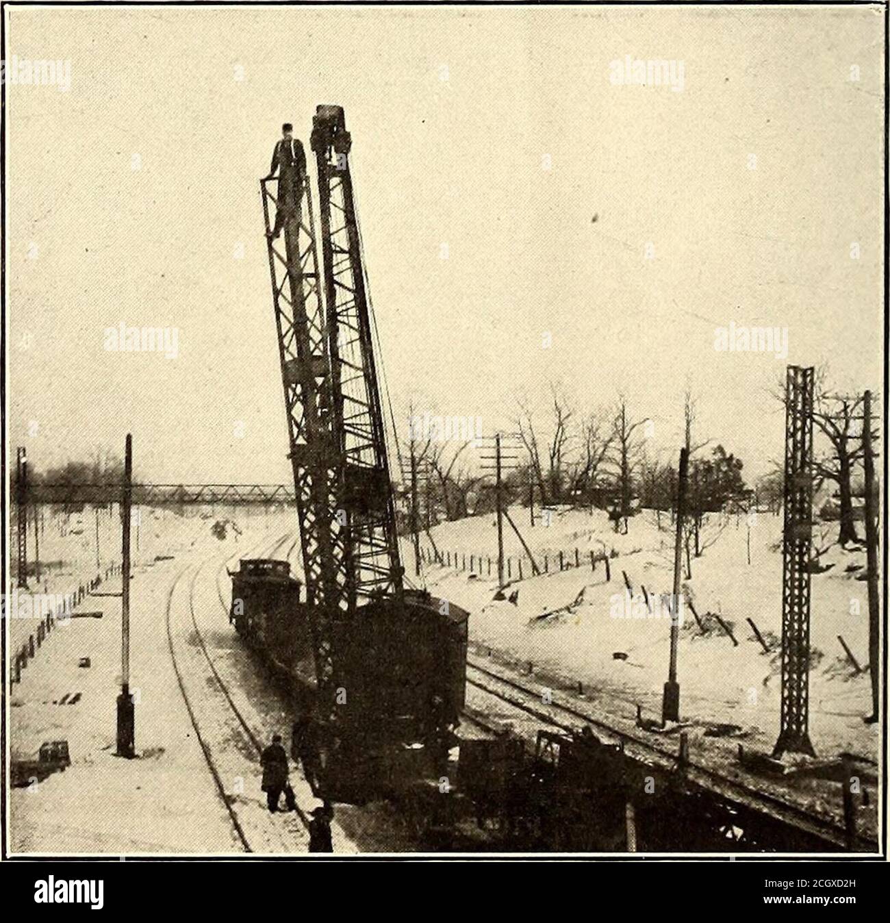 . The Street railway journal . locomotive crane. Thework of erecting ...