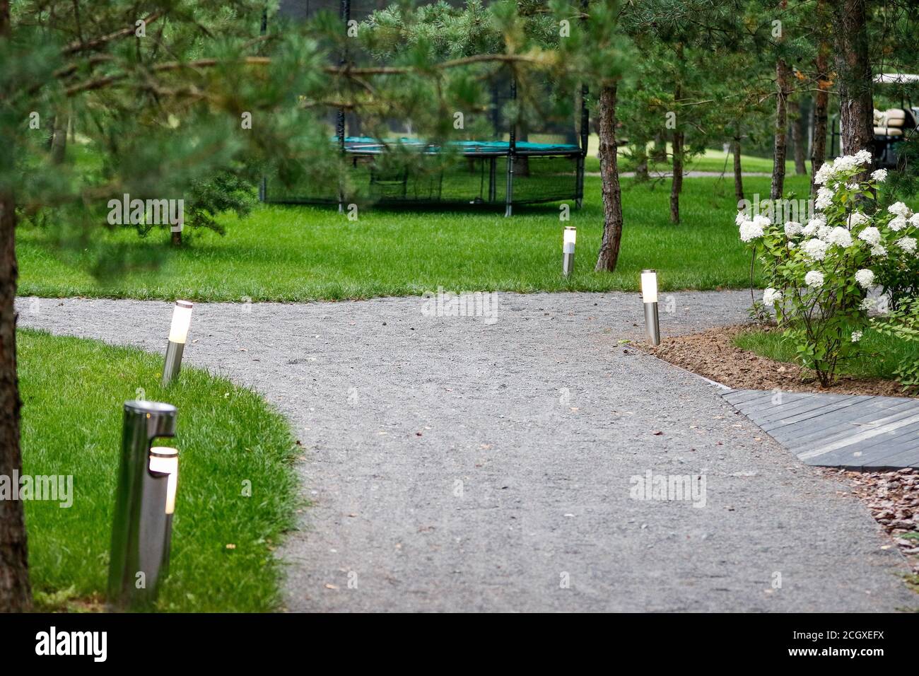 The Luxury path walking park Stock Photo - Alamy