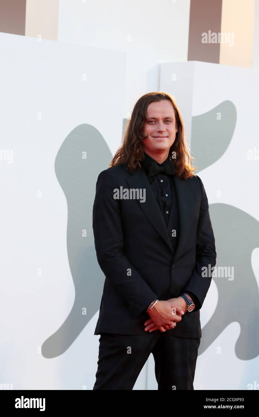 Venice, Italy. 12th Sep, 2020. Michal Sobocinski walks the red carpet ...